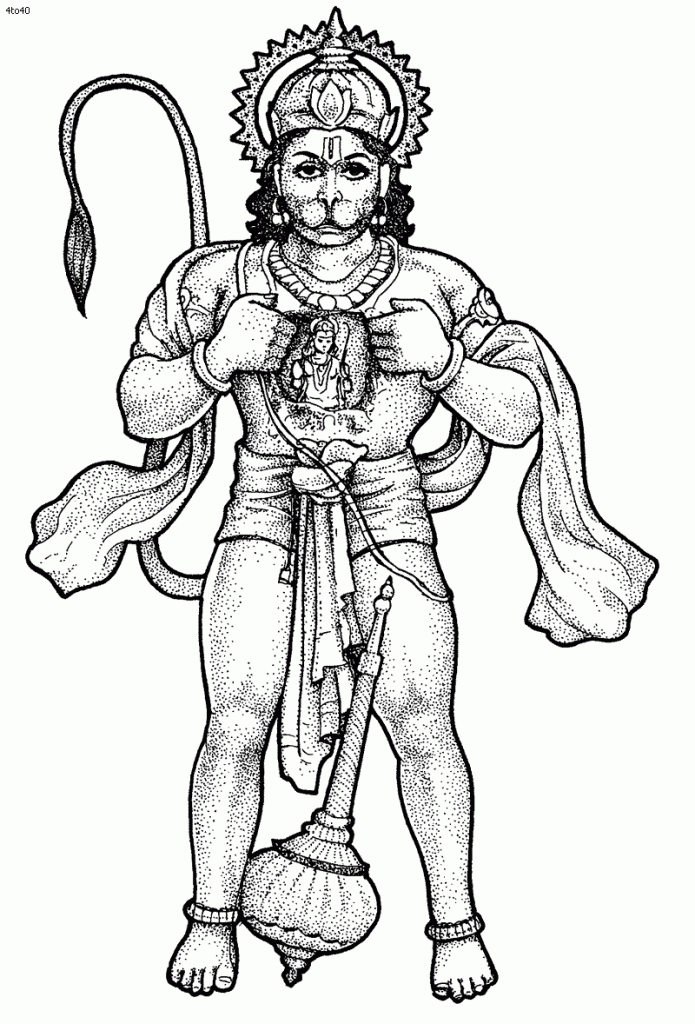 Bajrangbali Coloring Page – Kids Portal For Parents