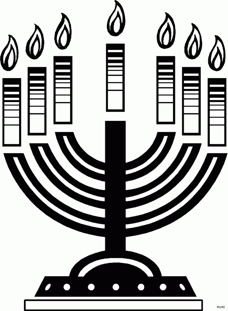 Menorah Line Art - Kids Portal For Parents