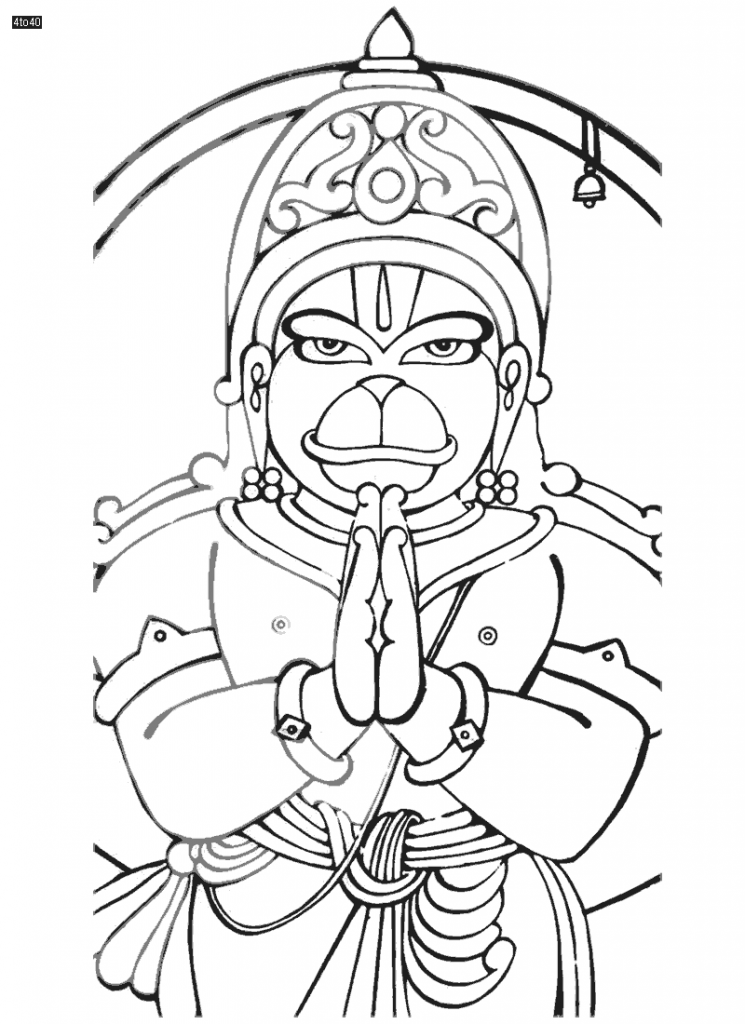 Hindu Darbar Hanuman Sita Goddesses Printablefreecoloring ...
