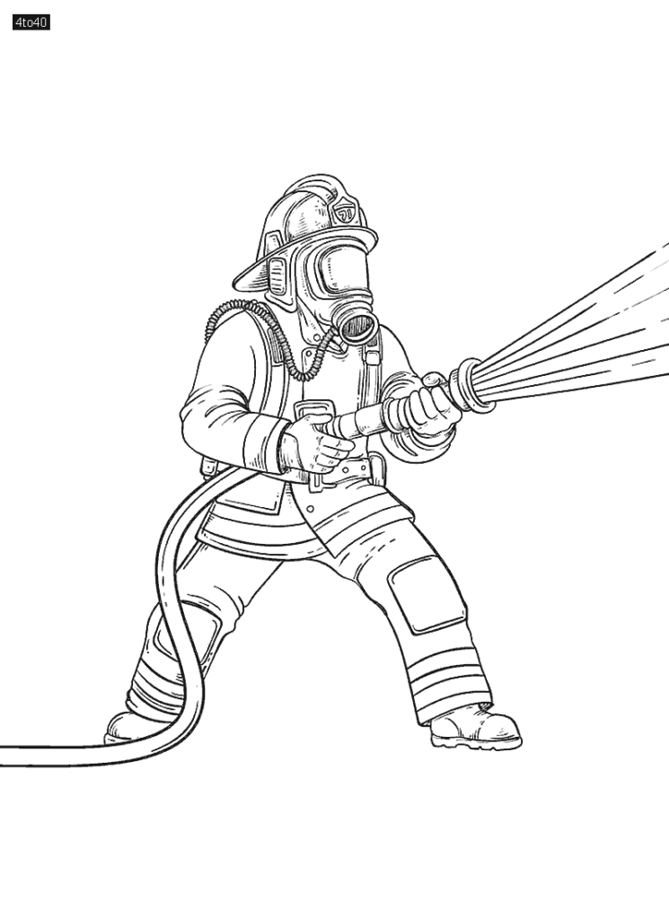 Hand drawn Fireman drawing – Kids Portal For Parents