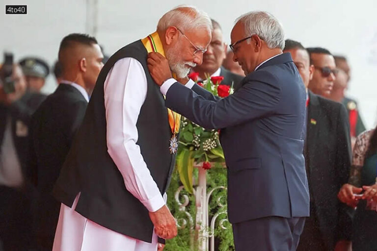 Prime Minister Narendra Modi received Mauritius’ highest honour, the ...
